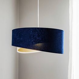 Maco Design Pendellampe Vivien dreifarbig blau/beige/gold