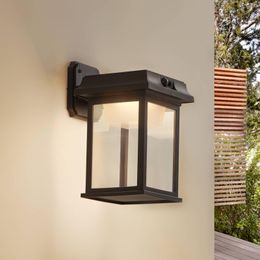 LINDBY Solar-LED-Wandleuchte Latarka, H&ouml;he 27,5 cm, Sensor