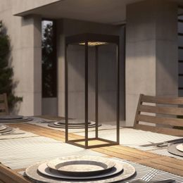LUCANDE LED-Solarleuchte Lynzy, 58cm, schwarz, Metall, IP65