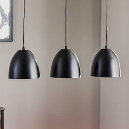 EMIBIG LIGHTING Pendelleuchte Lenox, dreiflammig, schwarz/gold