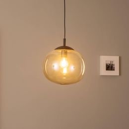 TK Lighting H&auml;ngeleuchte Vibe, Glas braun-transparent, &Oslash; 30 cm
