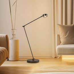 LINDBY Stehlampe Jyla, schwarz, 2700K, GX53, Eisen