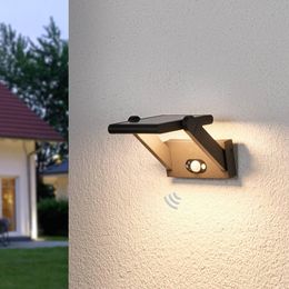LUCANDE Solarbetriebene LED-Au&szlig;enwandlampe Valerian