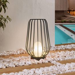 LUCANDE Terrassenleuchte Chandan, 52,7 cm, schwarz, Alu