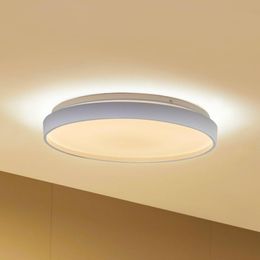 LINDBY Smart LED-Deckenlampe Mirren, weiß, Metall, CCT, Tuya