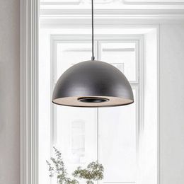Luminex Pendelleuchte Drew in Schwarz mit Holzdekor