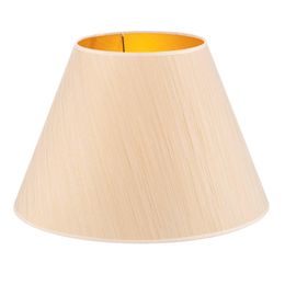 Duolla Lampenschirm Sofia H&ouml;he 31 cm, wei&szlig;/gold gestreift
