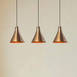 Opviq H&auml;ngelampe Sivani MR-314, gold antik, Eisen 3-flammig linear