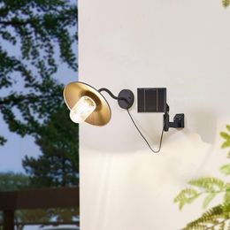 LINDBY LED-Solarwandleuchte Virane, schwarz, Aluminium