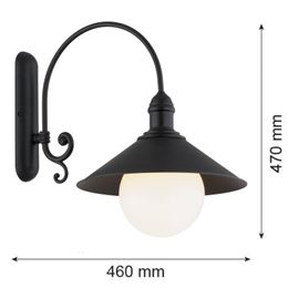 ARGON Au&szlig;enwandleuchte Enduro, schwarz, Stahl, Glas, IP44, E27