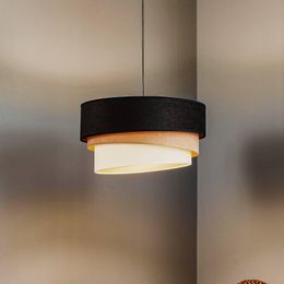 Duolla H&auml;ngeleuchte Devon, schwarz/beige/ecru/gold &Oslash;45cm