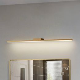 LUCANDE LED-Spiegellampe Kivana, kupfer, Metall, 90 cm, IP44