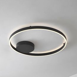 LUCANDE Smart-LED-Deckenleuchte Moise, schwarz, CCT, Tuya