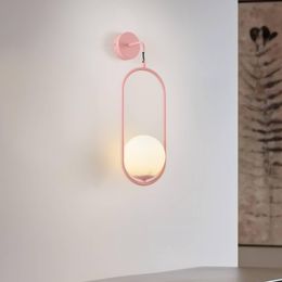 Jupiter Wandleuchte Samba, einflammig, pink/wei&szlig;