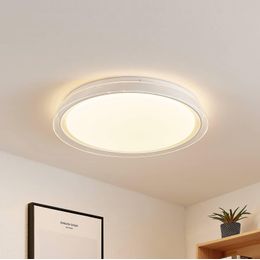 LINDBY LED-Deckenleuchte Sleya &Oslash; 50 cm, wei&szlig;, CCT, dimmbar