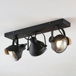 LINDBY Deckenstrahler Henega, 52 cm, schwarz, 3-flammig