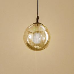 EMIBIG LIGHTING Pendelleuchte Glassy, schwarz, grafit, Glas, &Oslash; 14 cm, E14