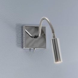 ARGON Wandlampe Ojos, chrom, Leselampe, verstellbar, 33 cm, G9
