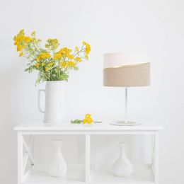 Maco Design Tischleuchte Susan, wei&szlig;/beige/gold
