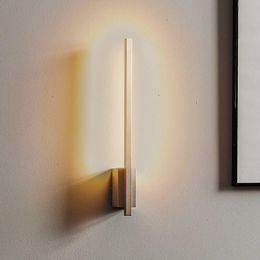 Quitani LED-Wandlampe Tolu, vertikal, nickel, H&ouml;he 45 cm