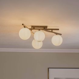 EMIBIG LIGHTING Deckenlampe Smart, schwarz/opal, 4-flammig