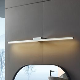 LUCANDE LED-Spiegellampe Kivana, chrom, Metall, 90 cm, IP44