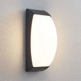 LINDBY LED-Au&szlig;enwandlampe Alexey, IP65, dunkelgrau