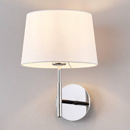 LUCANDE Wandlampe Dorothea mit wei&szlig;em Stoffschirm