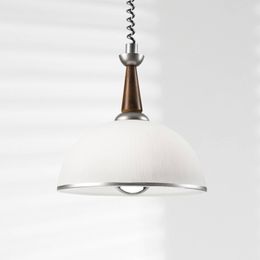 H&auml;ngeleuchte Ilsa, wei&szlig;/silber, &Oslash; 30 cm, h&ouml;henverstellbar
