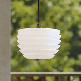 LINDBY Au&szlig;enh&auml;ngeleuchte Arona,wei&szlig;, Kunststoff, &Oslash; 38 cm