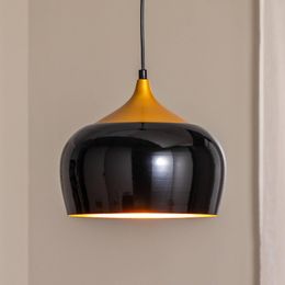 Opviq H&auml;ngeleuchte Berceste 212-S &Oslash;30cm schwarz/gold