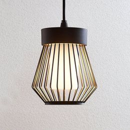LINDBY Au&szlig;enpendelleuchte Vajana, &Oslash; 19 cm, schwarz, Alu