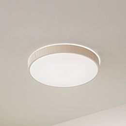 LINDBY LED-Deckenleuchte Zylo, beige, &Oslash; 49 cm, CCT, dimmbar