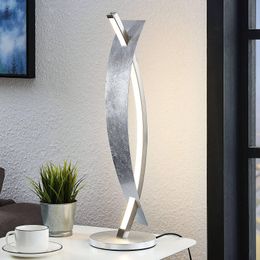 LUCANDE LED-Tischlampe Marija, silberfarben, dimmbar, 62 cm