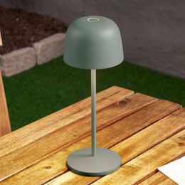 LINDBY LED-Akku-Tischleuchte Arietty, gr&uuml;n, dimmbar, IP65