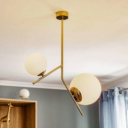 Aldex H&auml;ngelampe Dione, zweiflammig, gold
