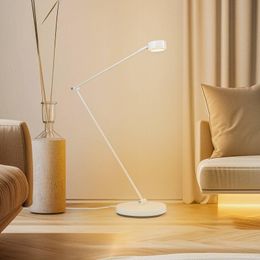 LINDBY Stehlampe Jyla, wei&szlig;, 4000K, GX53, Eisen