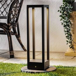 LUCANDE LED-Sockellampe Carlota, 50 cm, anthrazit, Aluminium