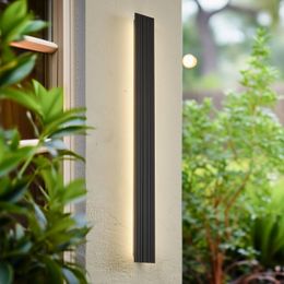 LUCANDE LED-Au&szlig;enwandleuchte Melira, H&ouml;he 100cm, anthrazit