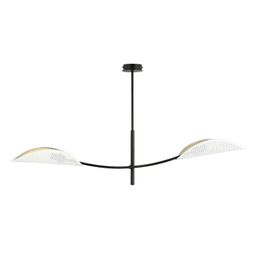 EMIBIG LIGHTING Deckenlampe Lotus, schwarz/weiß/gold, 2-flammig