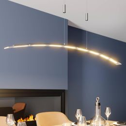 LINDBY LED-Pendellampe Manon, h&ouml;henverstellbar, grau, Metall