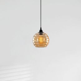 Opviq H&auml;ngeleuchte Gold 010, gold-transparent, Glas, &Oslash; 20 cm