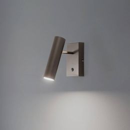 Luminex Wandleuchte Axion, 1-flammig, titanfarben, Stahl