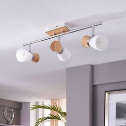 LINDBY Vivica - 3-flammige Deckenlampe mit Holzelementen