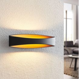ARCCHIO LED-Wandleuchte Jelle, 44 cm, schwarz/gold, up/down