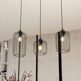 EMIBIG LIGHTING H&auml;ngeleuchte Vander, 3-flammig, 60 cm, schwarz, Metall, E27
