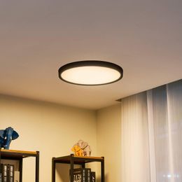 LINDBY Smart LED-Deckenleuchte Pravin, &Oslash; 50 cm, CCT, schwarz