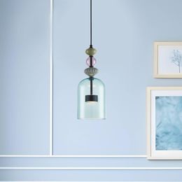 LED-H&auml;ngelampe Arte, Lampenschirm Glas, blau, &Oslash; 16 cm, 12 W