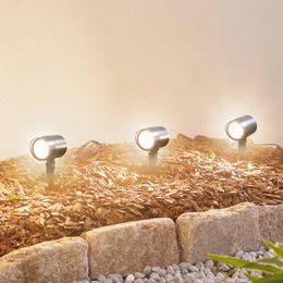 LINDBY Smart LED-Erdspie&szlig;strahler Nycta, RGB, Tuya, 3er-Set