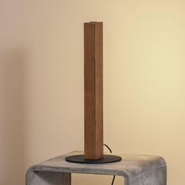 TK Lighting LED-Holztischleuchte Teo, kiefer, 42 cm, Touchdimmer